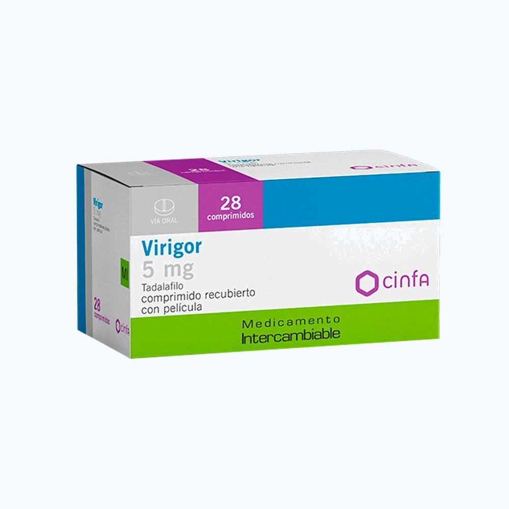 VIRIGOR 5MG TADALAFINO X 28 COMPRIMIDOS - VIDASANA FARMACIA